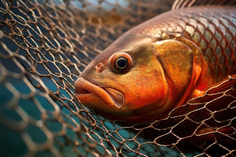 Close-up of Fish in Net on Trawler Deck Stock Image - Image of deck ...