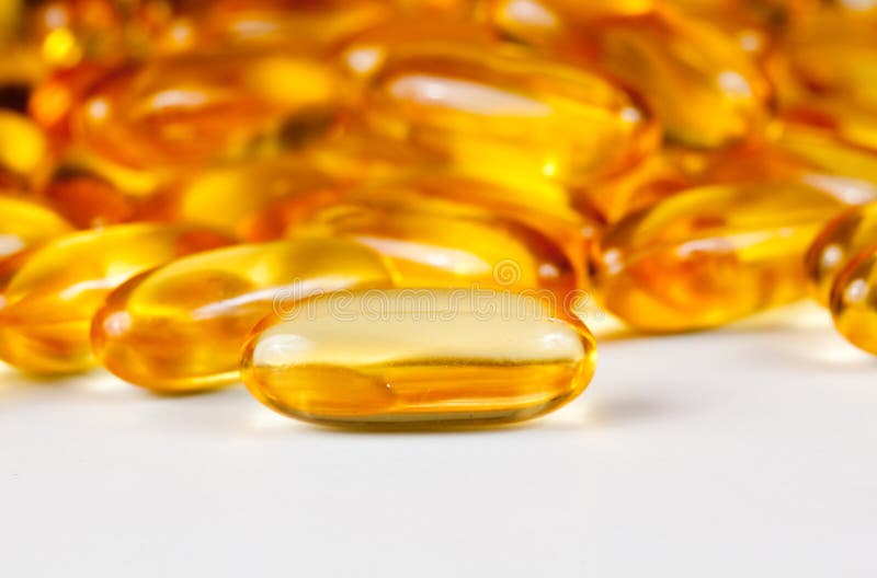Close Up of Fish Oil Gel Tablets Stock Photo - Image of essential ...
