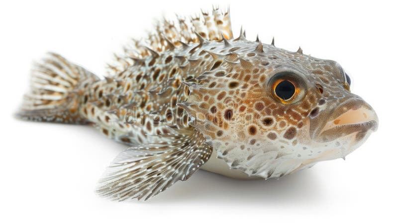 A Close Up of a Fish with Spikes on Its Head Stock Image - Image of ...