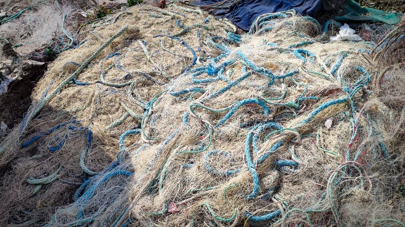 Close Up of a Fishing Net on a Boat Stock Image - Image of fishnet ...