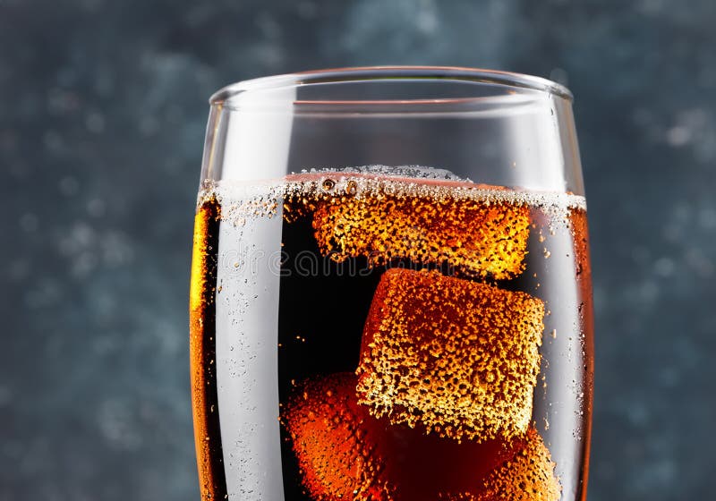 Close Up Fizzy Glass of Cola Stock Illustration - Illustration of ...