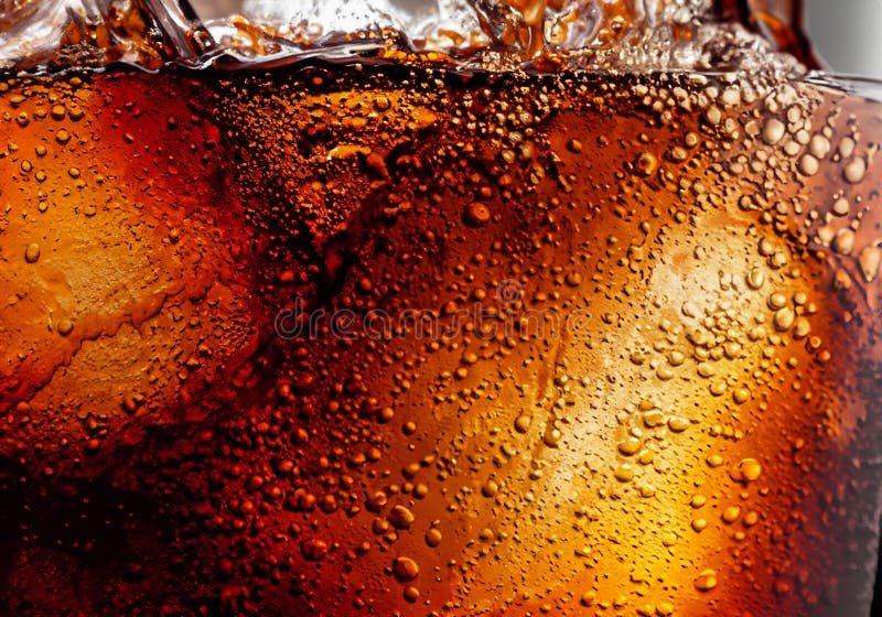 Close Up Fizzy Glass of Cola Stock Illustration - Illustration of ...