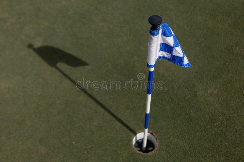 Close-up of a Flag on a Hole on a Gold Field Stock Image - Image of ...