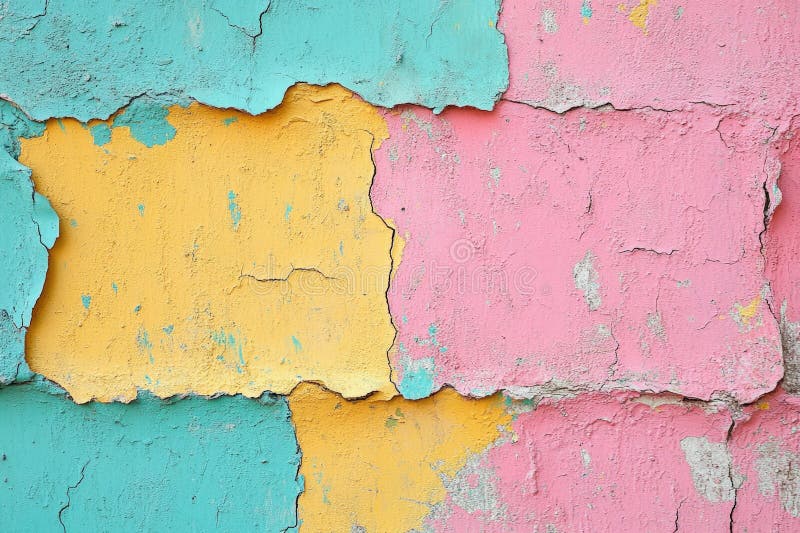 A Close-up of Flakey Paint on a Wall, Rustic and Textured, Artistic ...