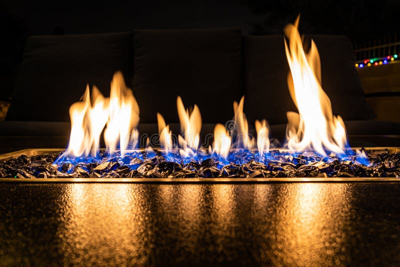A Close-up of the Flames in a Home Fire Pit Stock Image - Image of ...