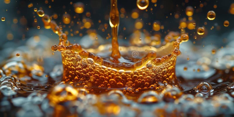 Close Up Flow of Coffee Drink Splashing Background Stock Image - Image ...