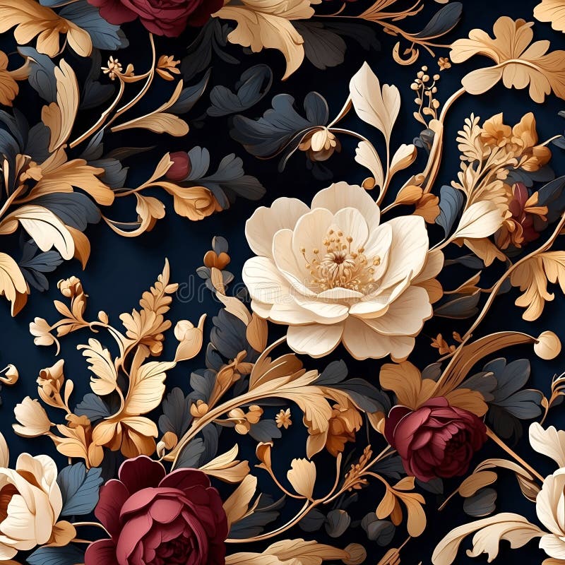 Close Up of Flower on Blue Background. Generative AI. Stock Image ...