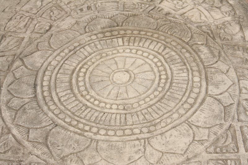 Flower Carving on Stone Statue Stock Image - Image of holy, abstract ...