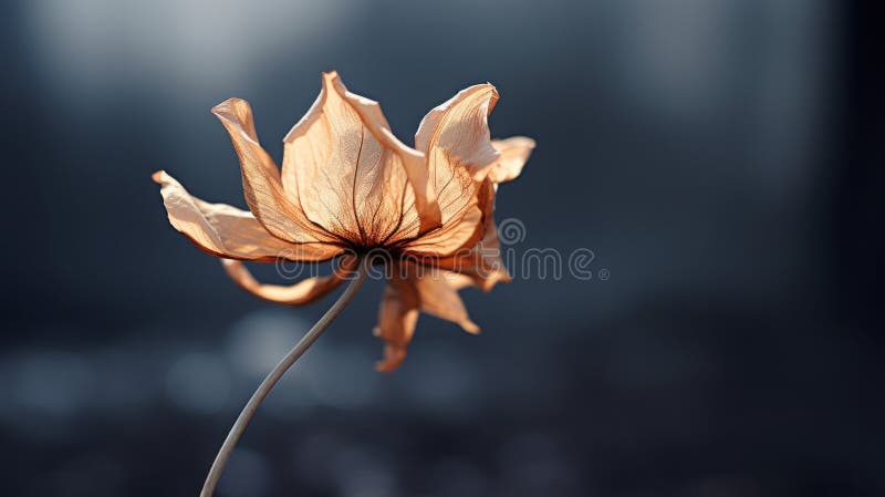 A Close Up of a Flower that is Dying on the Stem, AI Stock Illustration ...