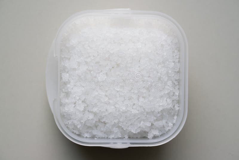 Close Up Flower of Sea Salt Crystals in the Bowl Stock Image - Image of ...