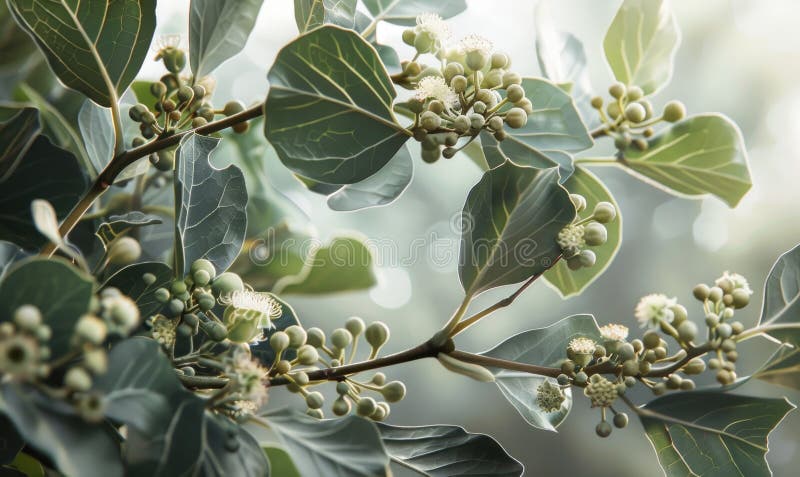 Close-up of Flowering Fig Branches Stock Photo - Image of green, flora ...