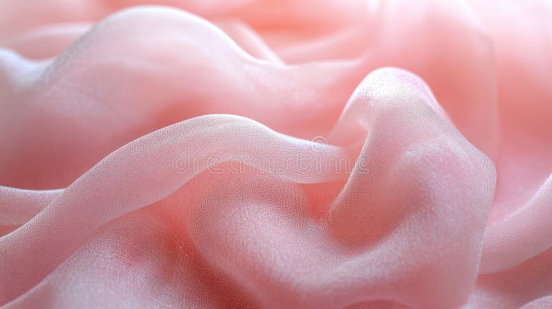 Close-up of Flowing Pink Silk Fabric, Textured and Luxurious. Stock ...