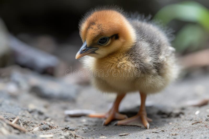 Close-up of Fluffy Chick, with Its Tiny Beak and Feet in View Stock ...