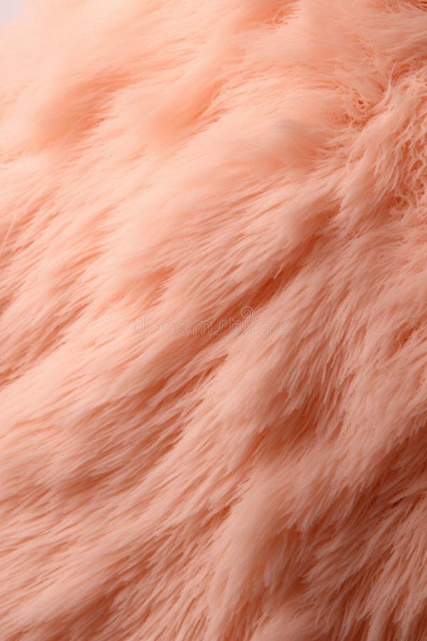 A Close Up of a Fluffy Peach Fuzz Fur on the Surface, AI Stock Image ...