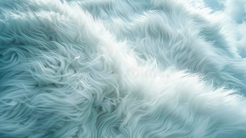 A Close Up of a Fluffy White Fur Stock Photo - Image of blue, wool ...