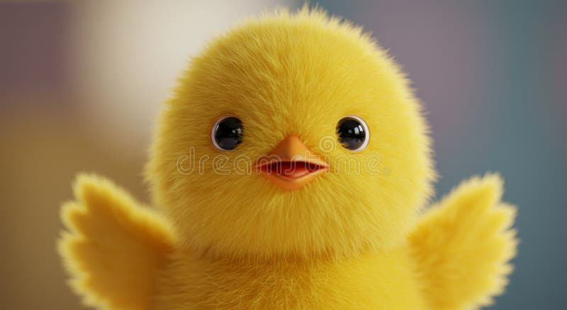 Close Up of a Fluffy Yellow Baby Chick Stock Illustration ...