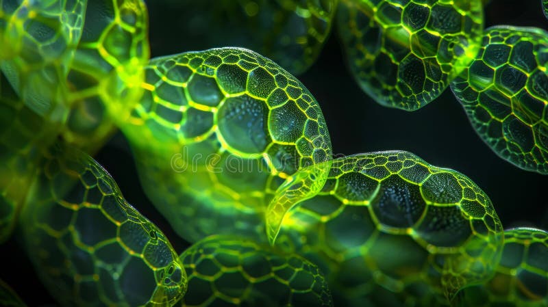 Close-up of Fluorescent Green Cells Stock Image - Image of biochemistry ...