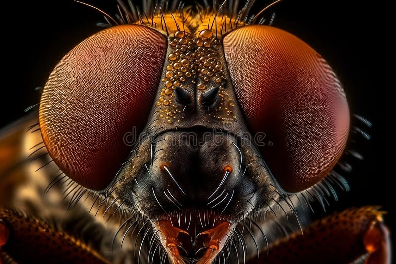 Close Up of a Fly. Generative AI. Stock Illustration - Illustration of ...