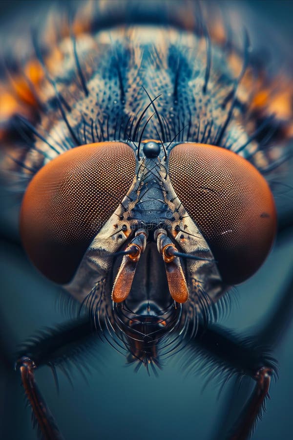 A Close Up of a Fly& X27;s Face Stock Image - Image of macro, insects ...