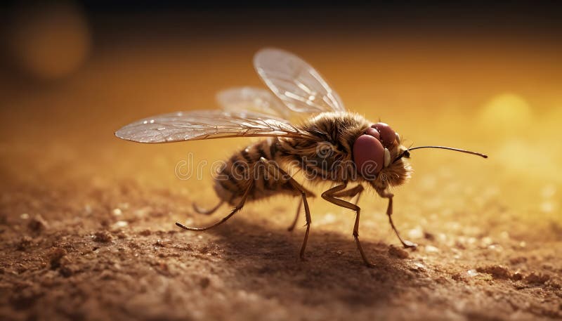 A Close Up of a Fly Sitting on the Ground Stock Image - Image of ... A Close Up of a Fly Sitting on the Ground Stock Image - Image of ...