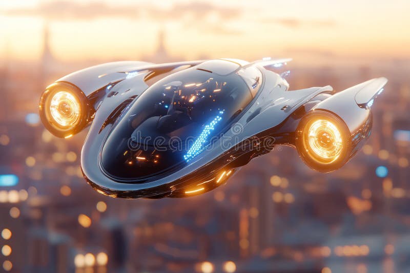 Close-up of a flying car stock image. Image of cyber - 346550507