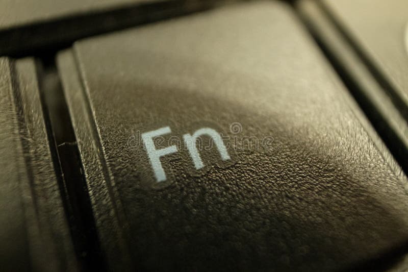 Close-up of Fn Keyboard Button. a Fn Keyboard Button of the Computer ...