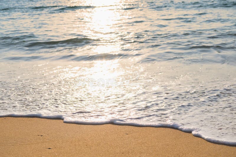 Close Up Foam Waves on the Sand Stock Photo - Image of beach, water ...