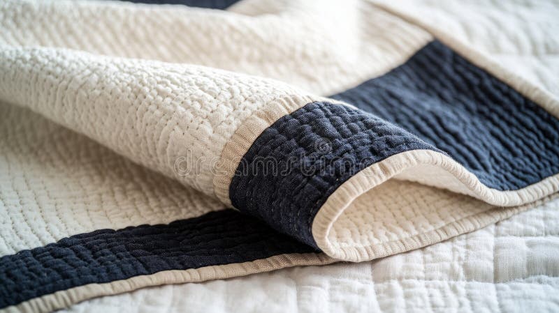 Close-up of a Folded Quilt with Intricate Stitching and Patterns. Stock ...