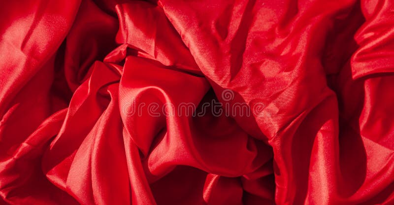 Close-up of Folds of Red Fabric. Rolled Up Rag. Stock Image - Image of ...