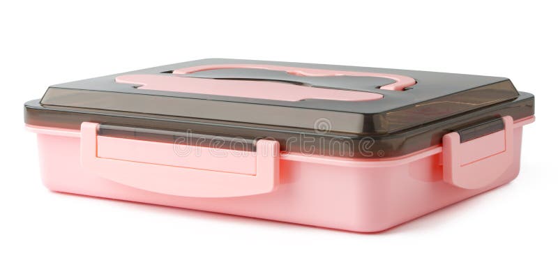 Close Up of Food Containers Isolated on White Background. Stock Photo ...