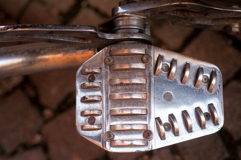 Close Up of a Foot Brake. Motorcycle Detail. Stock Image - Image of ...