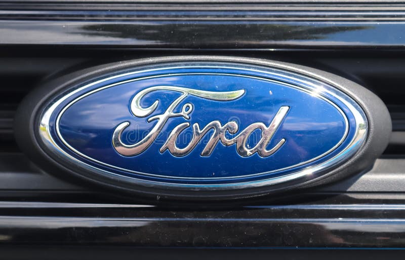 Close Up of the Ford Logo on a Car Editorial Photography - Image of ...