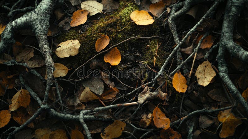 Close-up of Fallen Leaf with Intricate Veins and Texture Stock ...