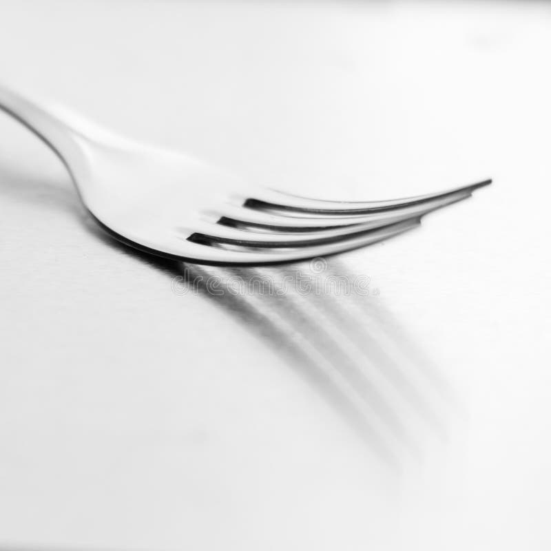 Close Up of Fork Lying on Metal Surface Stock Photo - Image of ...