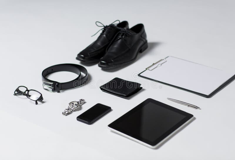 Close Up of Formal Clothes and Personal Stuff Stock Image - Image of ...