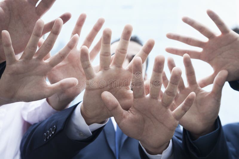 Close-up of Four Business People S Hands Stock Photo - Image of 2024 ...