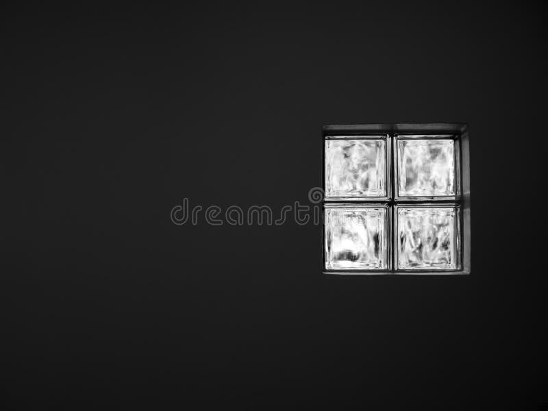 Close Up Four Glass Blocks, Window Bricks, a Lighted Channel. Stock ...