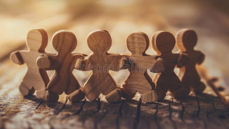 Illustration of Teamwork and Unity with Four Hands Joined Together in ...