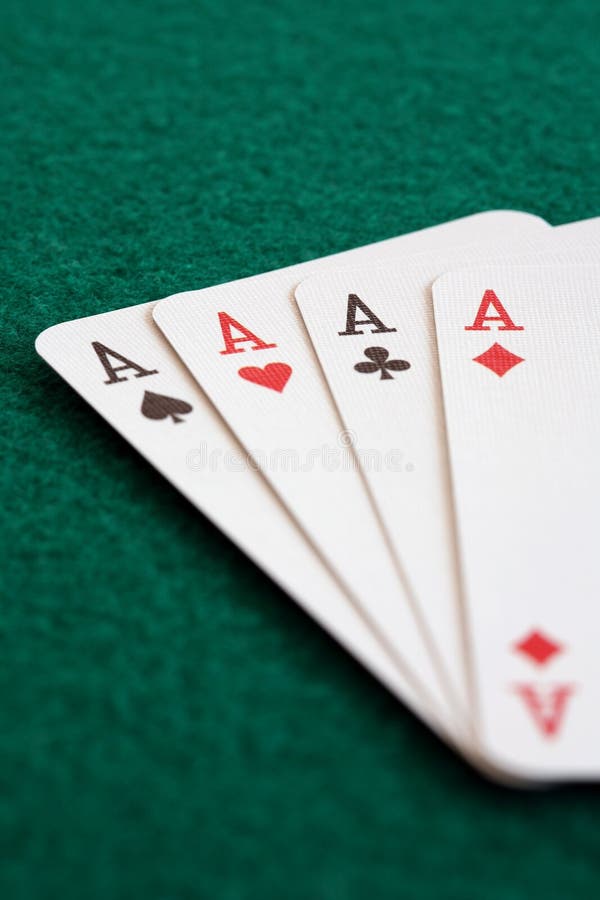 Close-up of Four Playing Cards Stock Photo - Image of focus, dealer ...