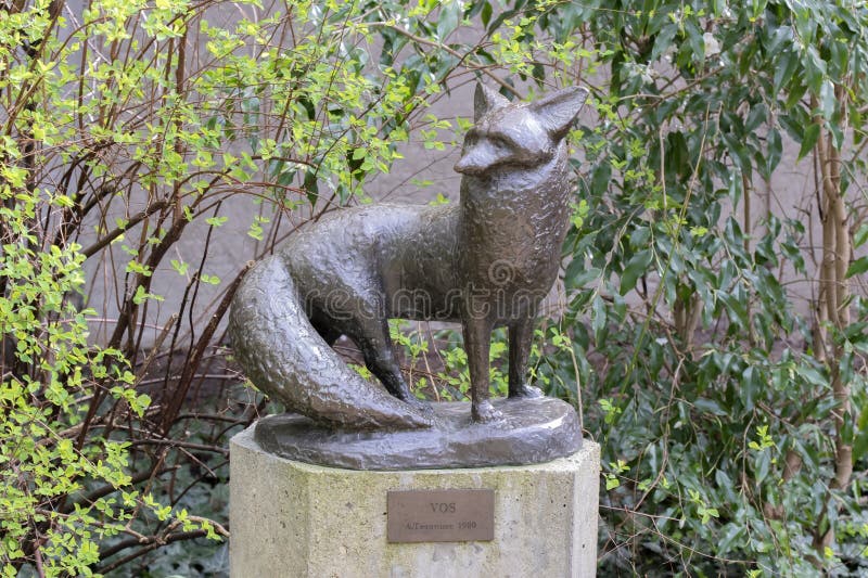 Close Up of a Fox Statue at Amsterdam the Netherlands 24-3-2023 ...