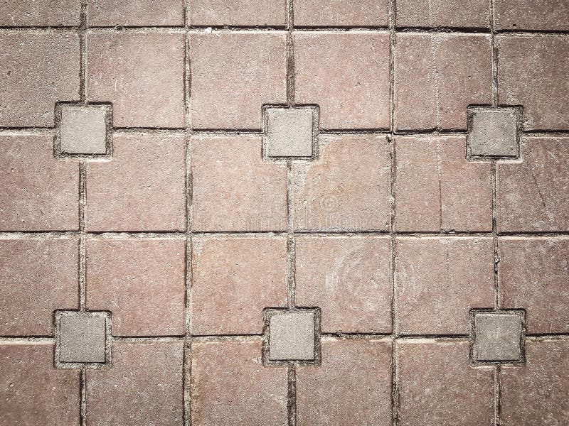 Close-up . Fragment of Pavement Pavement with Decorative Tiles Stock ...