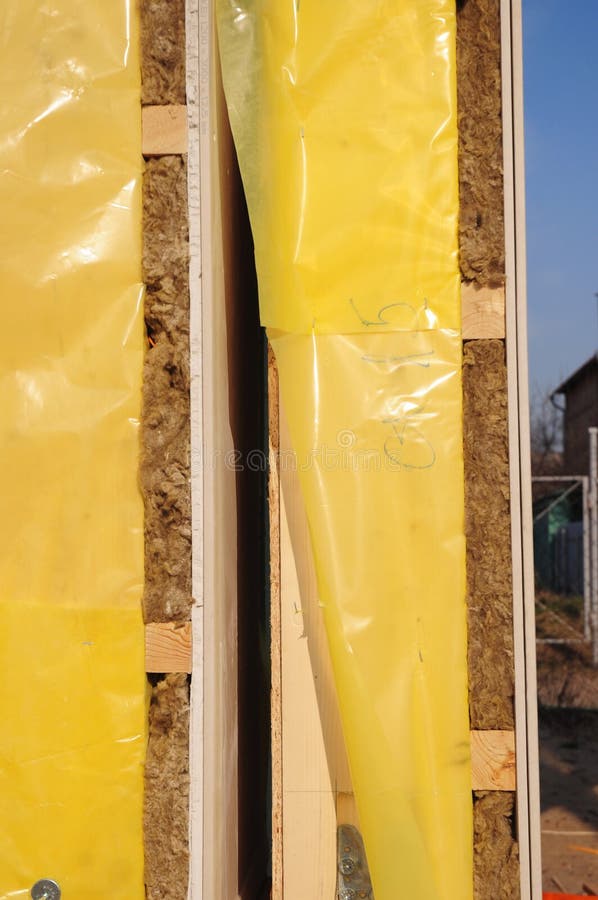 Close Up on Frame House Structural Insulated Panels SIPS Wall Layers ...