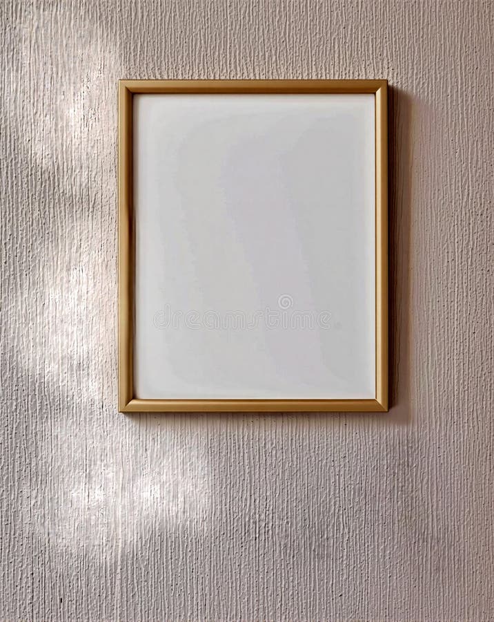 A Close-up Frame on a Textured Wall, Showcasing a Matte Border Frame ...