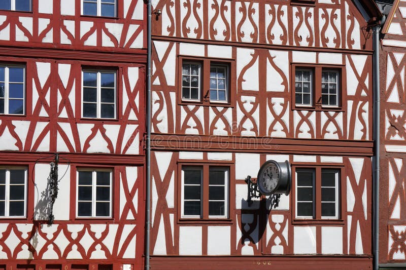 Close-up on Frame Work of Half Timbered House Stock Photo - Image of ...