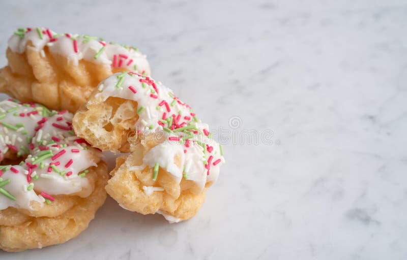 Close-Up of French Cruller Pastry Stock Photo - Image of treat, iced ...
