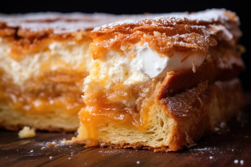 Close-up of French Toast Texture and Layers Stock Illustration ...