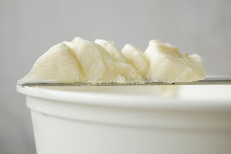 Close Up of Fresh Butter in a Container Stock Photo - Image of milk ...