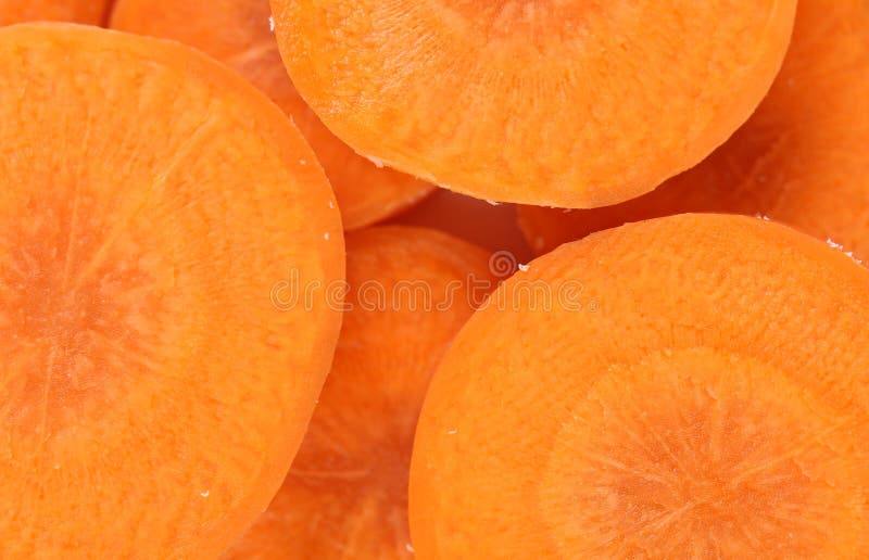 Close Up of Fresh Carrot Rings. Stock Image - Image of circles, round ...