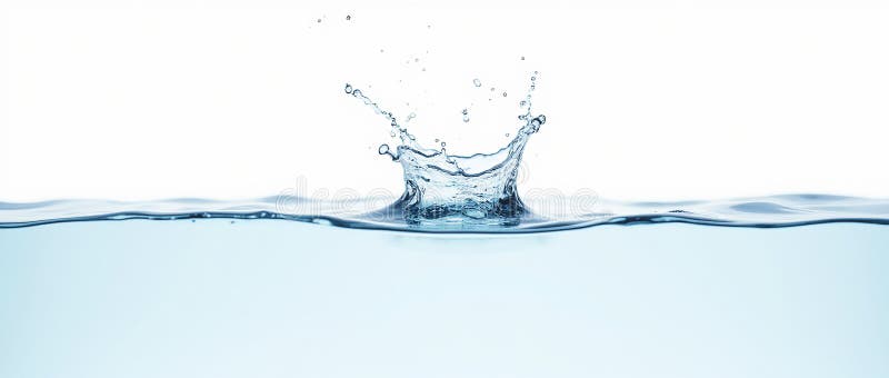 Close-up of Fresh and Clear Water Splashes Isolated on White Background ...