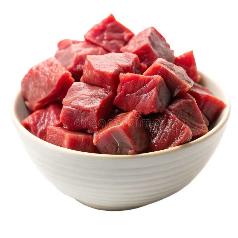Close-up of Fresh Diced Raw Beef Stock Illustration - Illustration of ...